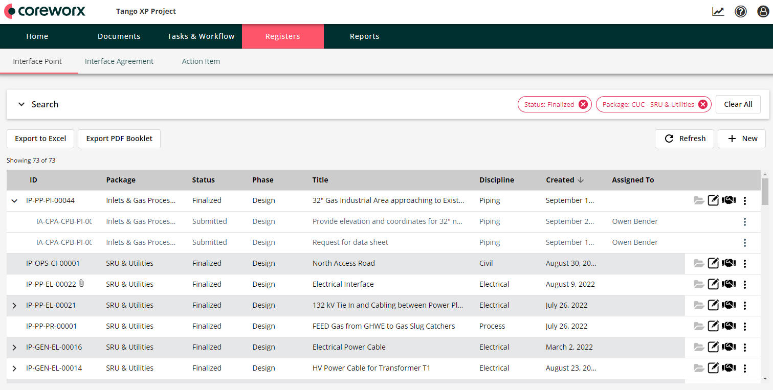 Interface Management for Engineering and Construction Projects