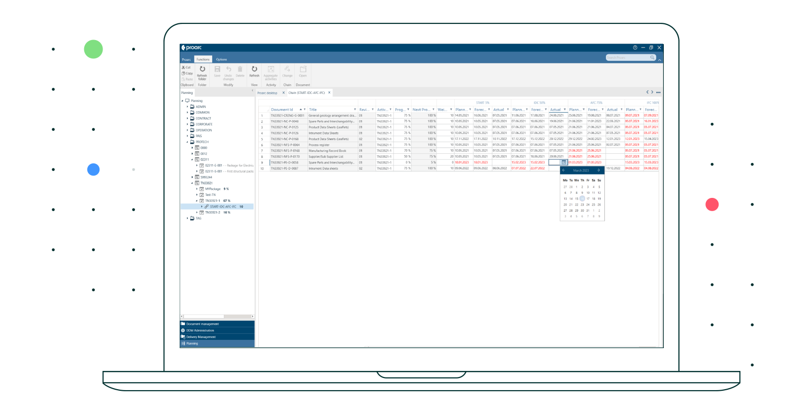 Proarc Planning | Real Time Progress for Documents